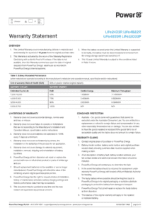 Warranty Statements - PowerPlus Energy