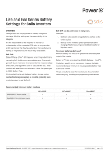 Charger Settings - PowerPlus Energy